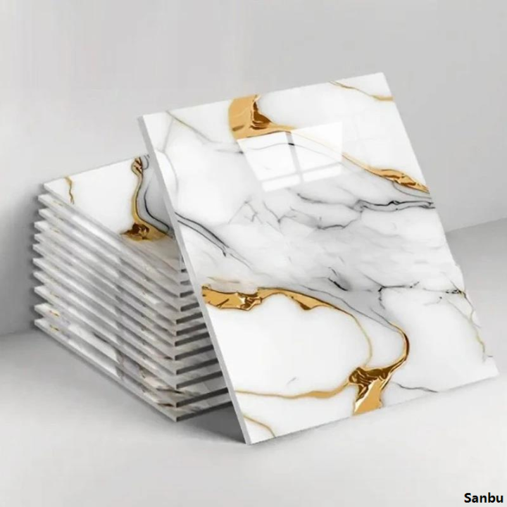 Sanbu10-40PCS Imitation Marble 3D Ceramic Tile Wall Renovation ...