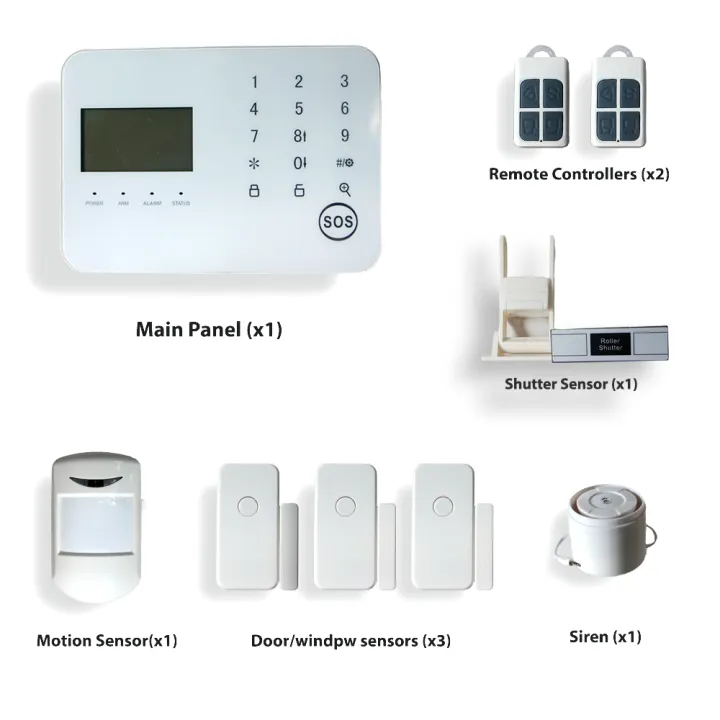 Wireless GSM Alarm System with wired Shutter Sensor | Daraz.com.np