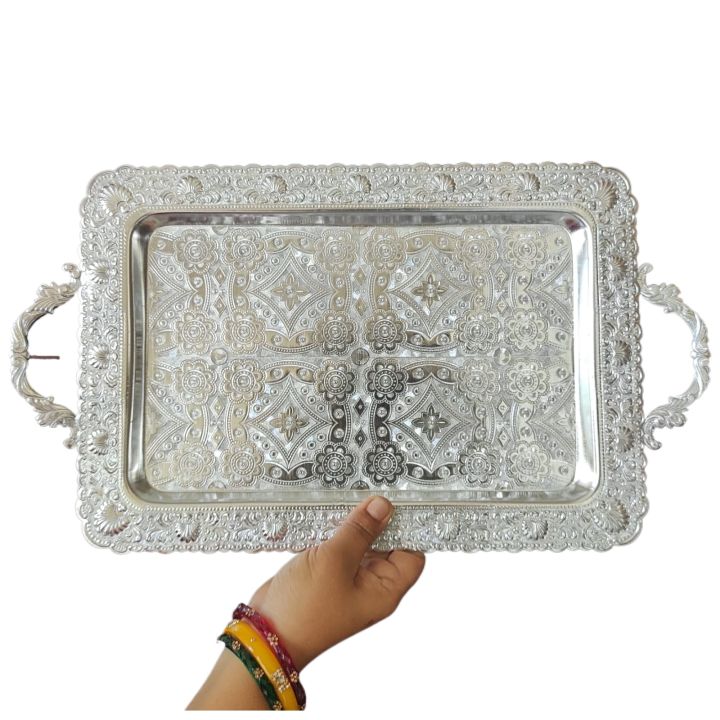Thai Silver Coated (Multipurpose) - Tray -Specially For Any Ceremony ...