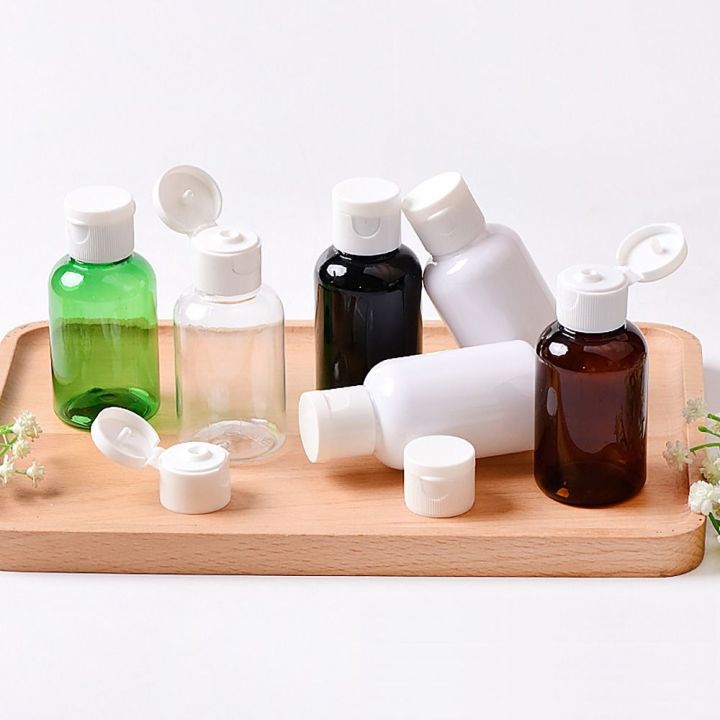 Convenient 50ml Travel Bottle Flip-top Dispenser Lotion Jar Refillable ...