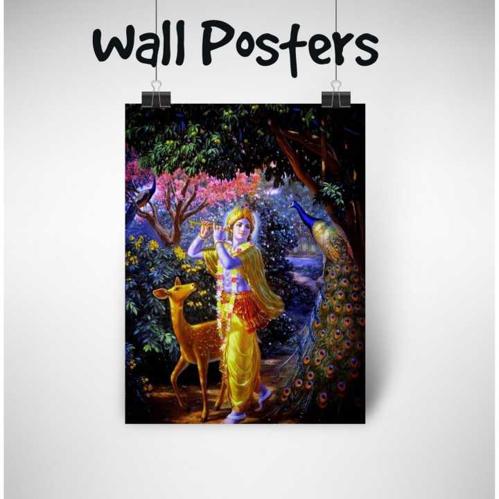 Lord Krishna Playing Flute | Exclusive Release | Wall Posters to Decor ...