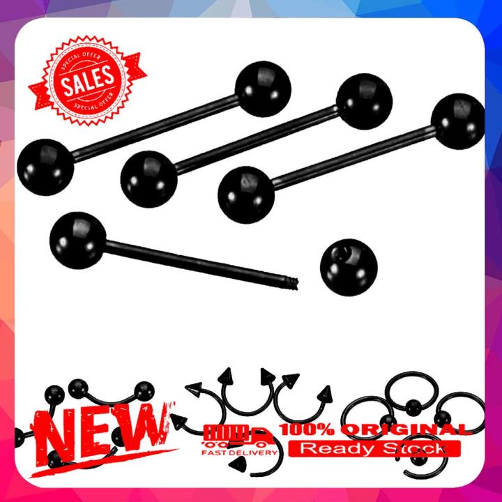 【VisioN Super Shop】9Pcs Mixed Style Tongue Bar Barbell Ring Labret Body ...