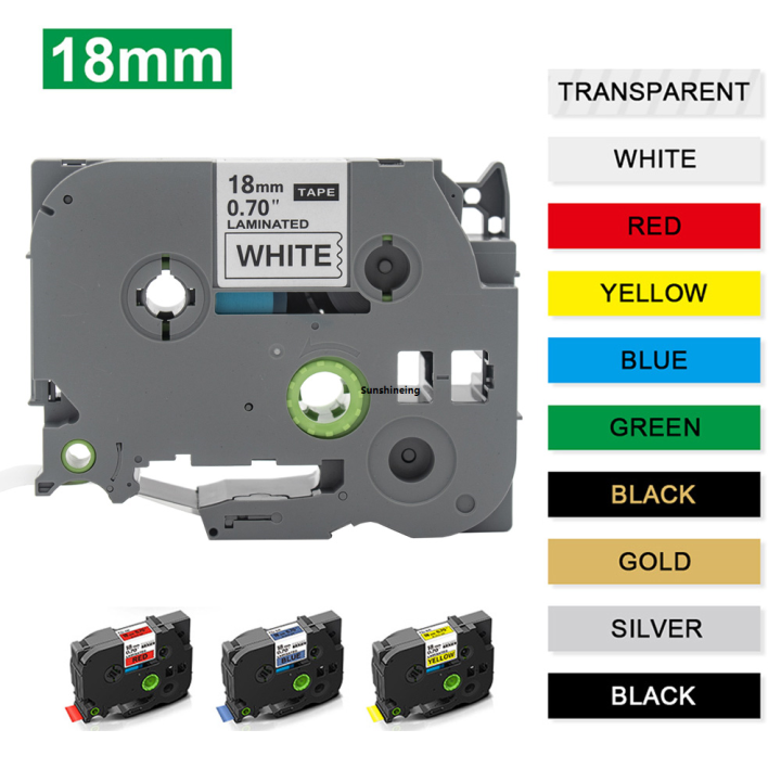 1Pack 18mm Laminated Tape Compatible Brother TZe 241 Label Tape TZe-241 ...