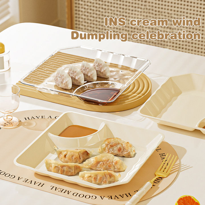 Dish Transparent Dumpling Plate With Vinegar Discs Vinegar Dishes Sushi ...