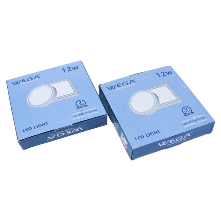 2 pc - 12 Watts Wega Round Surface LED Panel Light, CW/WW/NW 12W- No ...