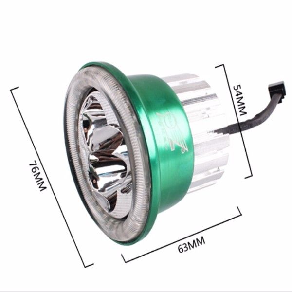 motors JCAA601 Motorcycle Angel Eyes LED Headlight Built-in Laser ...