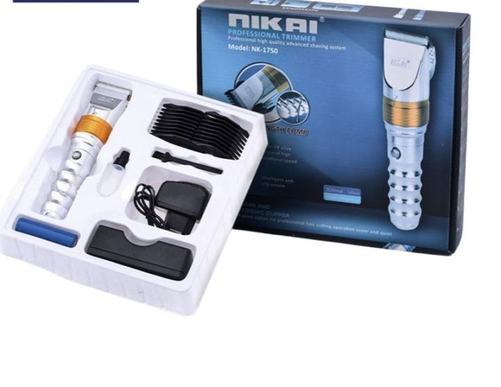 Nikai NK-1750 Professional Hair Trimmer for Men | Rechargeable Cordless ...