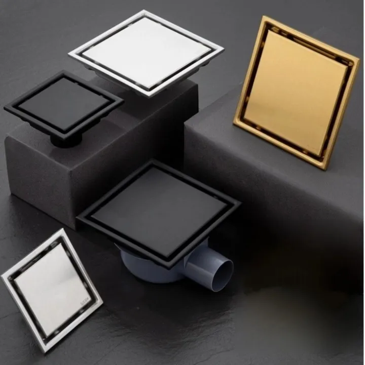 Invisible Anti-Odor Floor Drain Cover Recessed Square Drainage Covers ...