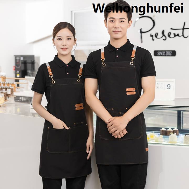 WeihonghunfeiWaterproof Kitchen Apron For Women/Men With Pockets Work ...