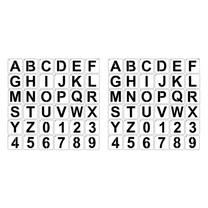 Letter Stencils for Painting on Wood 72 Pcs Letter and Number Stencils ...