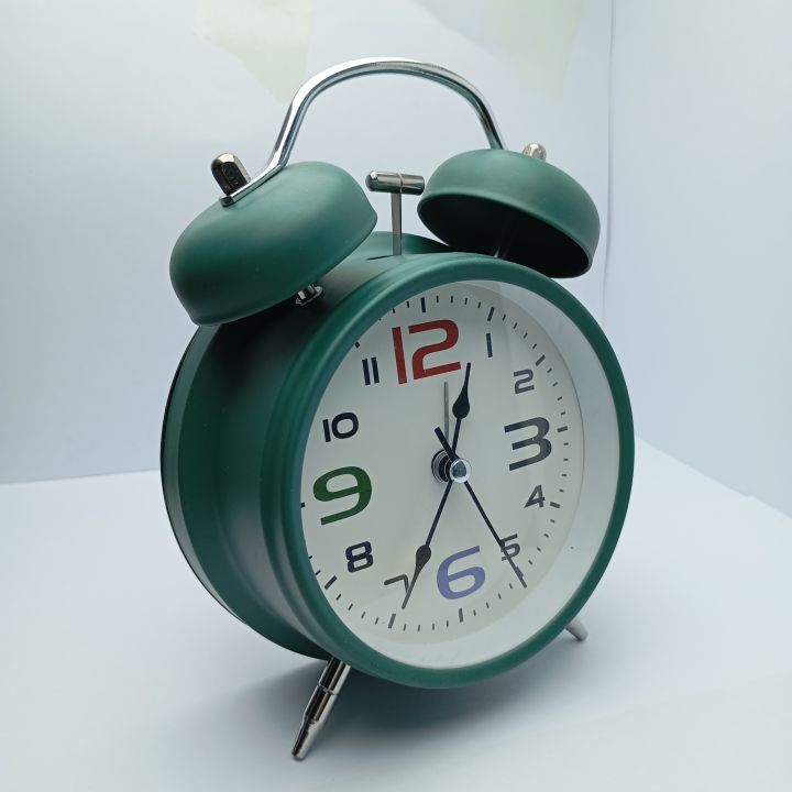 Loud Sound Big Size (16Cm) Metal Ringing Alarm Clock Retro Bedside ...