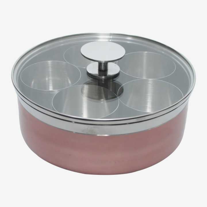 Silver&Copper Copper Plated Masala Box With Glass Lid | Daraz.com.np
