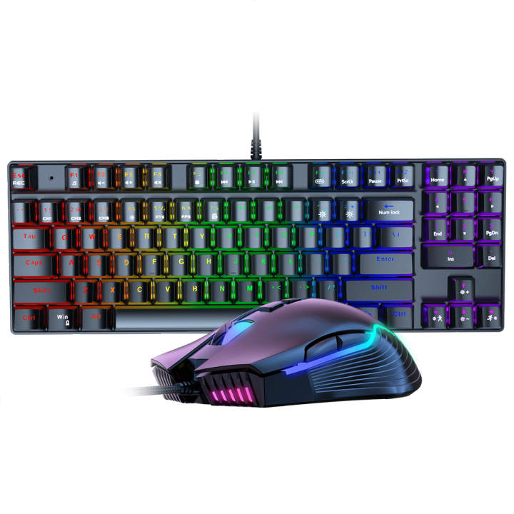 ONIKUMA G26 Blue Switch Mechanical RGB Gaming Keyboard TKL Gaming Mouse ...