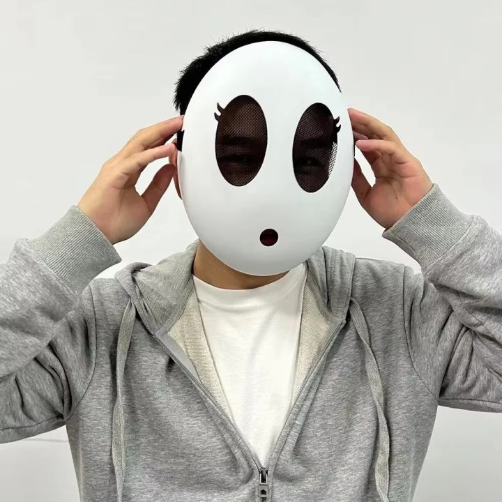 Funny Cosplay Shy Guy Mask Breathable Lightweight Halloween Unisex ...