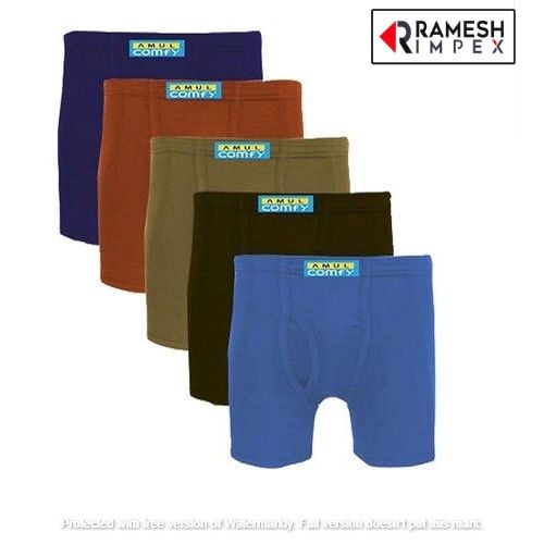 Pack Of 5 Original Amul Comfy Men's Trunk/Underwear Brief By Ramesh ...