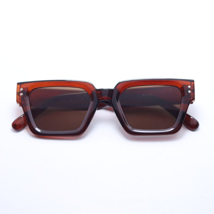 Double Dot Brown Square Sunglasses For Men | Daraz.com.np