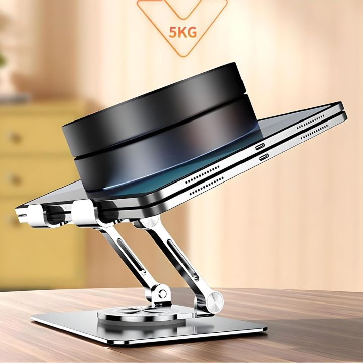 Laptop Stand Adjustable 360 Rotating Bracket, Aluminium Alloy, Portable ...