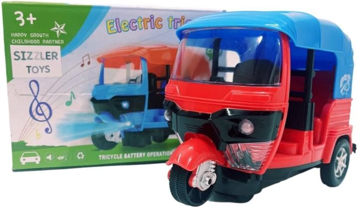 Battery Operated Tricycle Rickshaw Toys for kids with Driver - 3D ...