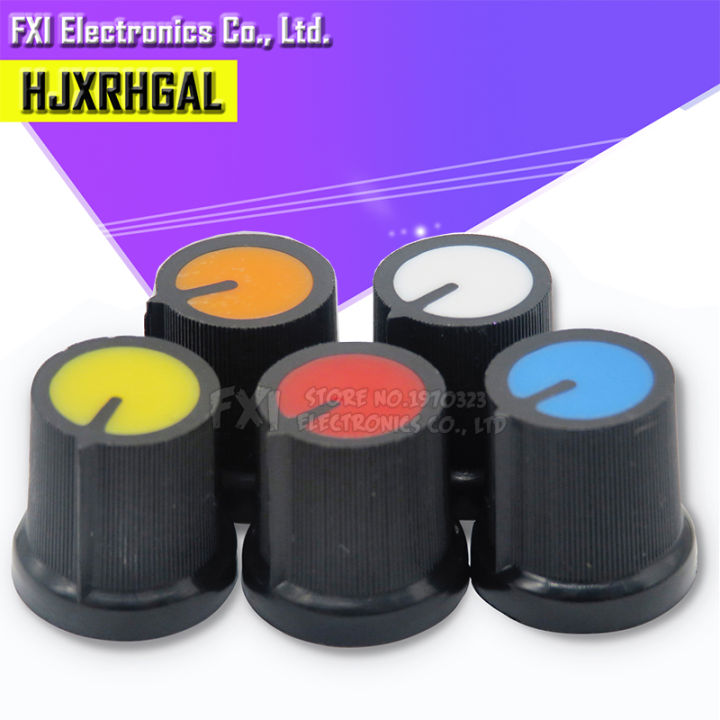 10PCS WH148 potentiometer knob cap Yellow Orange Blue White Red 15X17mm ...