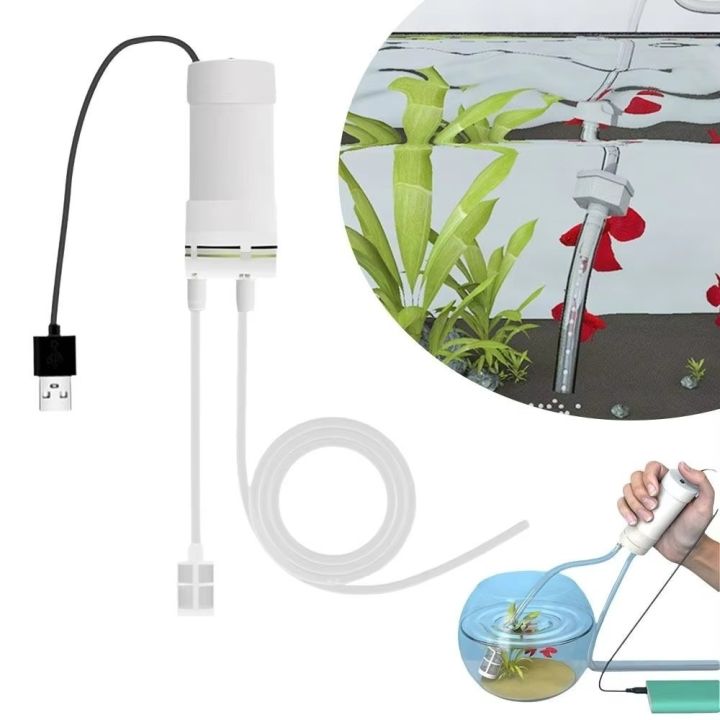 Portable Powered Fish Water Changer Gravel Cleaning High Flow Electric ...