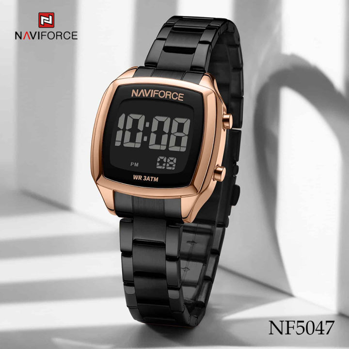NF5047 Women's Digital Watch – Modern LED Display, Stainless Steel ...