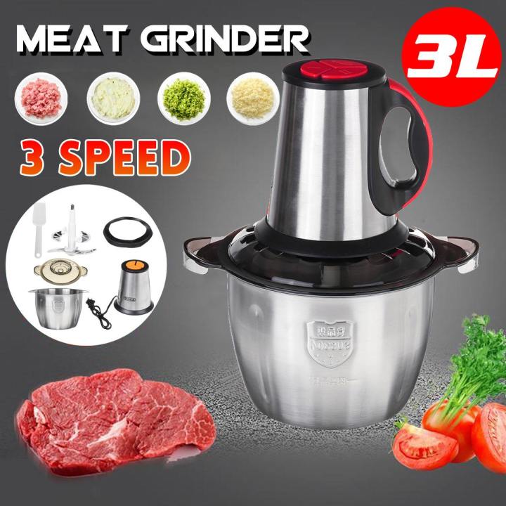 Silver Crest SC-66B - Silver Crest Electric Meat Grinder, 3L Meat & Vegetable Grinder Chopper ...