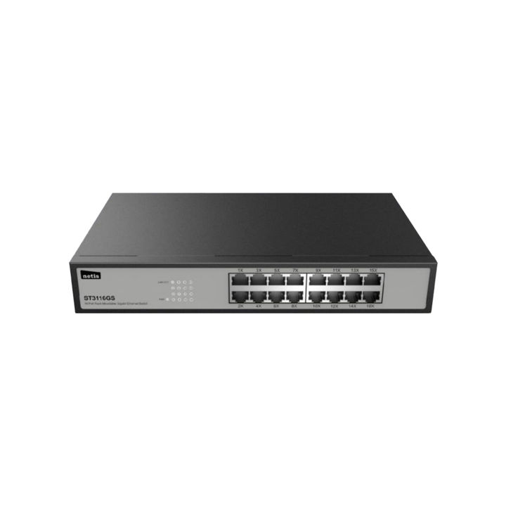 Netis ST3116GS | 16-Port 10/100/1000M RJ45 Switch | 32Gbps High-Speed ...