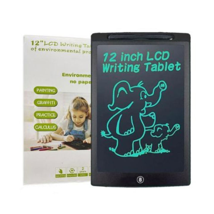 12 Inch LCD Tablet Writing Drawing Pad Digital Slate for Kids Learning ...