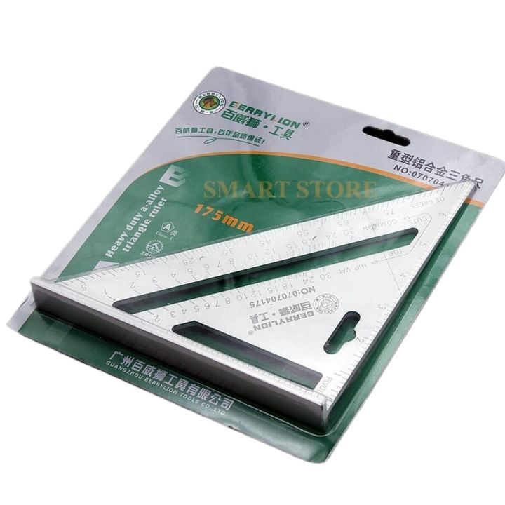 BERRYLION 7"/ 175mm Aluminium Triangle Ruler For Carpentry | Daraz.com.np
