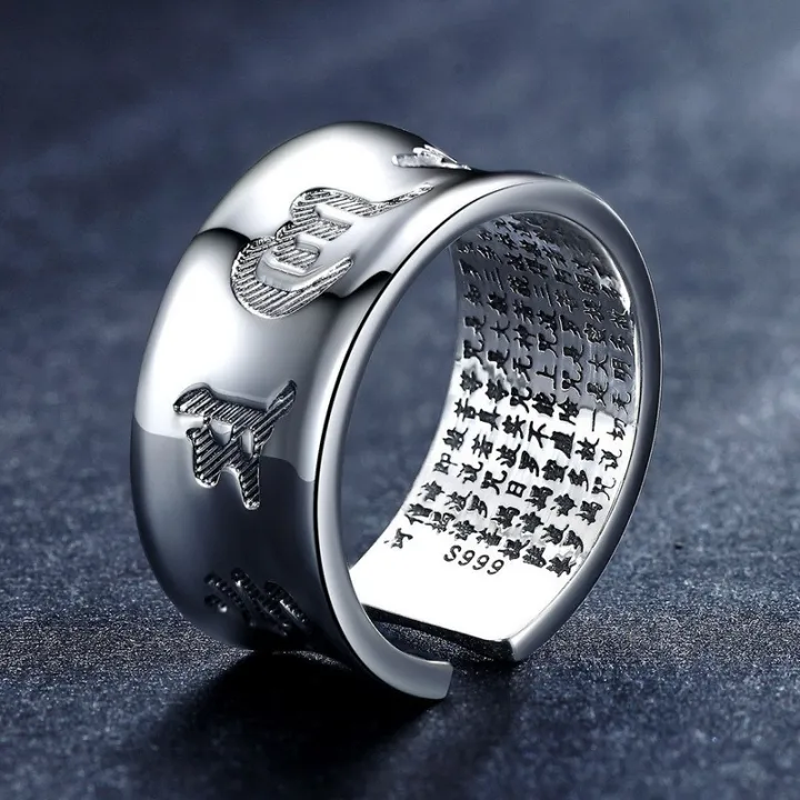 【Special offer】Source six-character truth ring hip-hop opening ...
