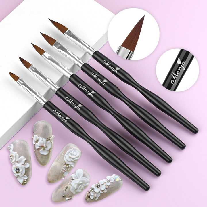 Monja 5Pcs/set Nail Art Acrylic Liquid Powder Carving Flower Shaping ...