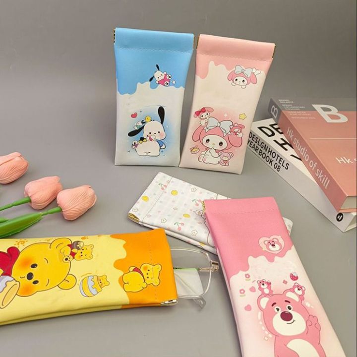 Creative Sanrio Glasses Bag Cinnamoroll Kuromi Sunglasses Box Automatic ...