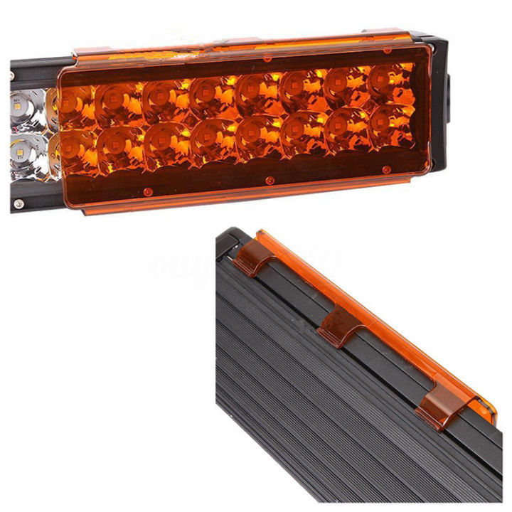 (COKP) 8 Inch Curved LED Work Light Bar Lens Cover ATV UTV Offroad 4WD ...