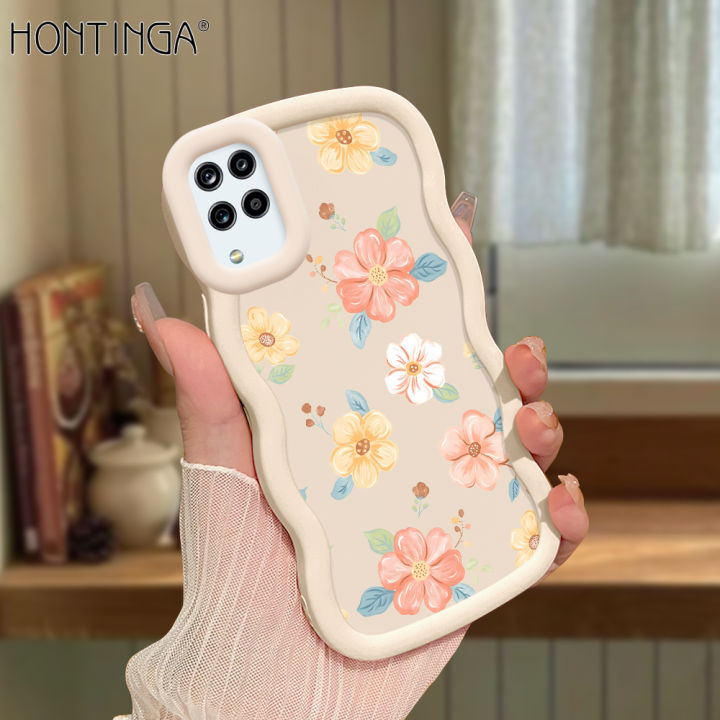 Hontinga for Samsung Galaxy A12 A12 5G M12 Back Cover Beautiful Flowers ...