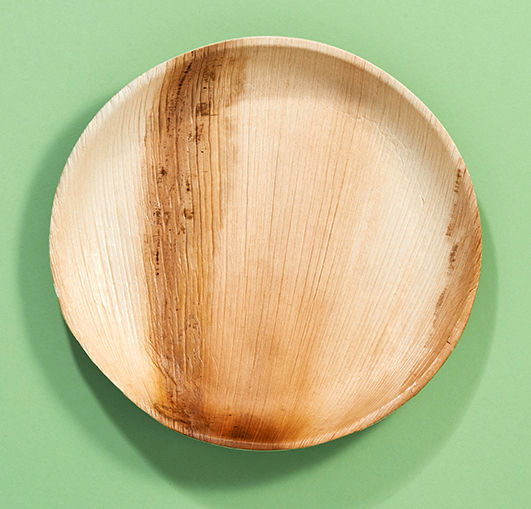 Arcea Leaf Plate ( Supari Paat Ko Plate ) Shallow Round Plate 25 cm 100 ...