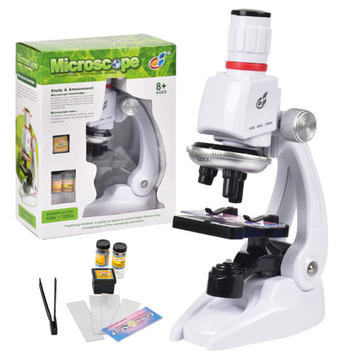 1200X LED Lab Microscope Kit For Children Biology Microscope For ...