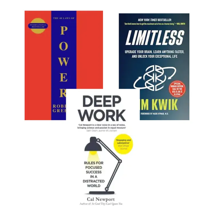 The 48 Laws of Power + Limitless + Deepwork | Daraz.com.np