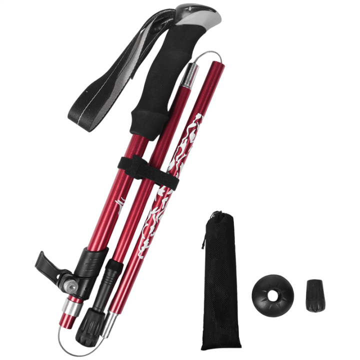 Collapsible Walking Sticks PELLIOT Trekking Poles - Aluminum 4-Section ...