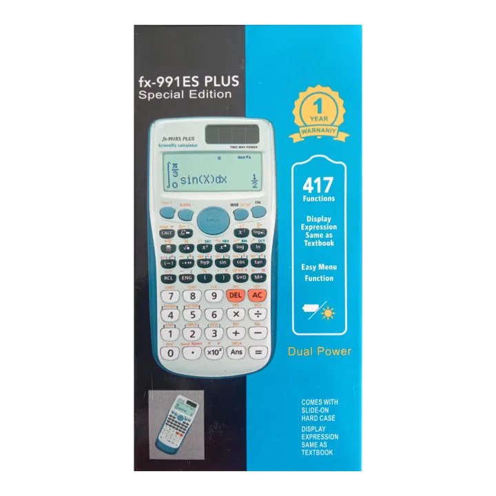 Two Way Power Scientific Calculator 417 Function Fx-991 ES Plus | Daraz ...