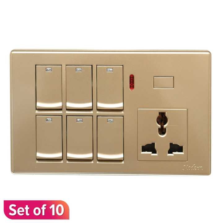 Golden Modern 6 Plus Socket Set of 10 | Daraz.com.np
