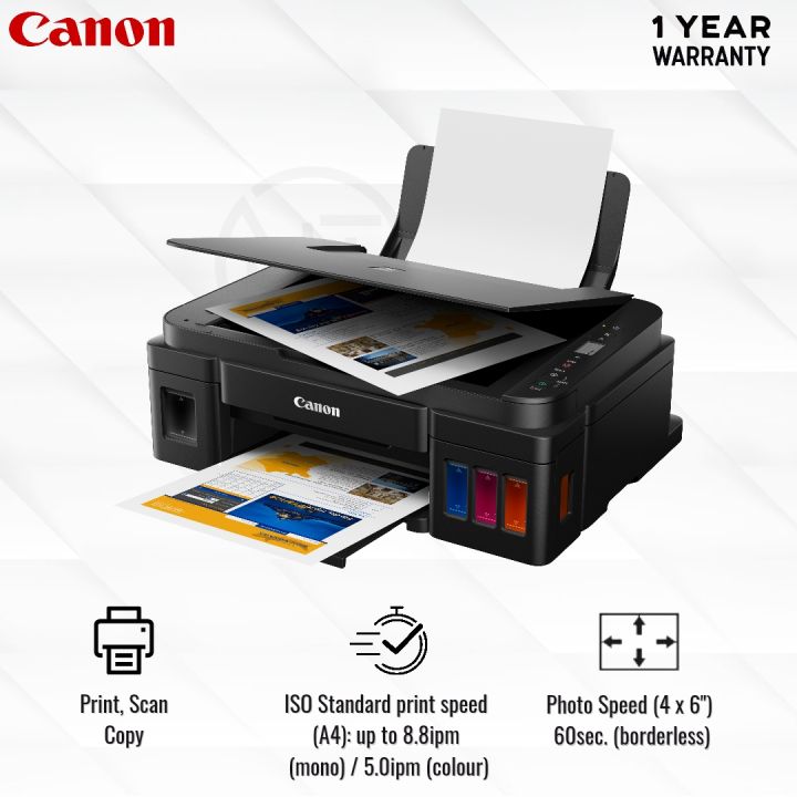 Canon Pixma G2010 All-in-One ( Print, Scan, Copy ) Ink Tank Color ...