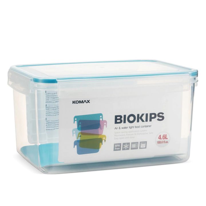 Komax Biokips Plastic Large Food Storage Containers 4.6L (155-oz) -1 ...