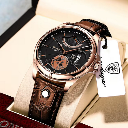 POEDAGAR 802 Watch Men Wrist Fashion Luxury Men Leather Strap ...