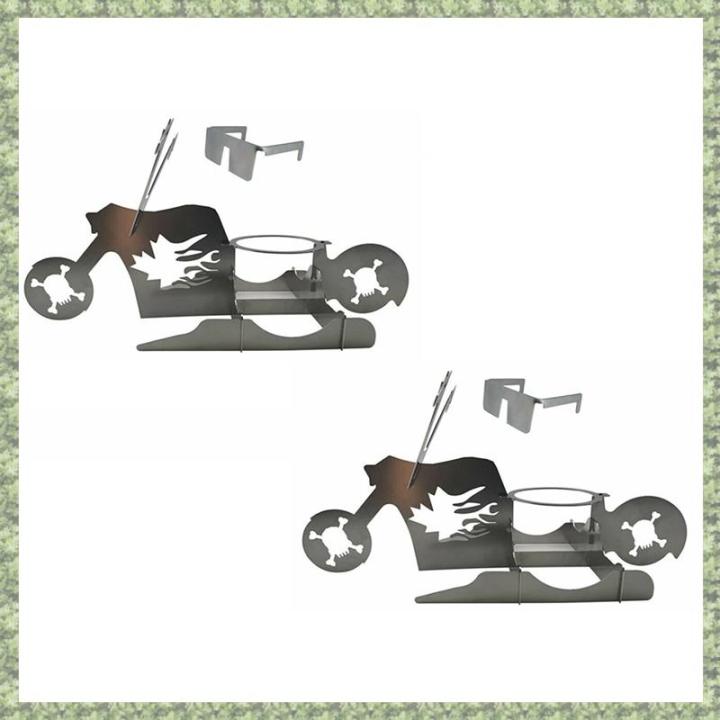 Sptrry2PCS Camping Barbecue Supplies Chicken Stand Portable Beer ...