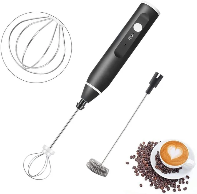 Hand Mixer With 3 Speed Adjustable And USB Rechargeable Foam Maker for ...