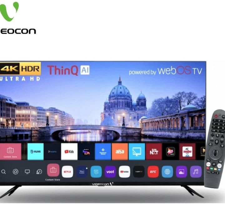 Videocon 72" Bezel Less 4K UHD HDR webOS Smart LED TV with ThinQ and ...