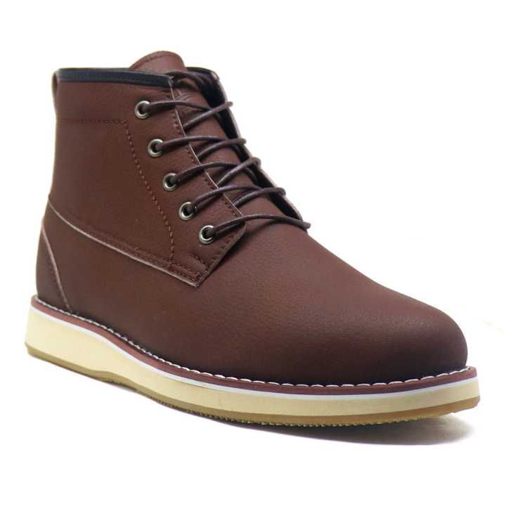 Coffee Color Premium Boots Men Genuine Leather Ankle Boots Casual Shoes ...