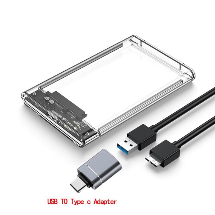 Portable USB 3.0 2.5 HDD SSD Enclosure Case 5Gbps Transfer Speed ...