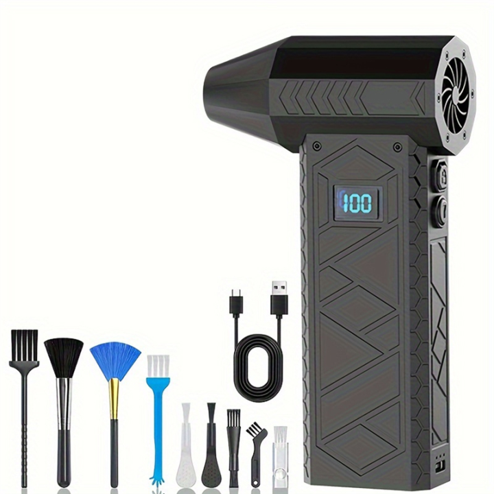 180000RPM Mini Air Blower Turbo Jet Fan Electric Power Display Handheld ...