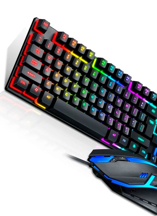USB Wired Gaming Keyboard - Backlit, Multimedia, Standard 104 Ergonomic ...
